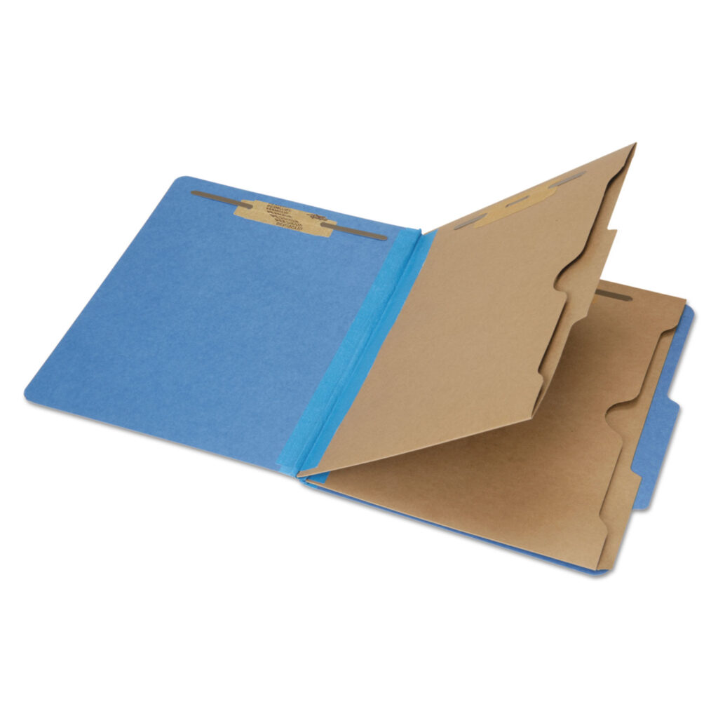 SKILCRAFT Pocket Style Classification Folder 2 Dividers Letter Size 