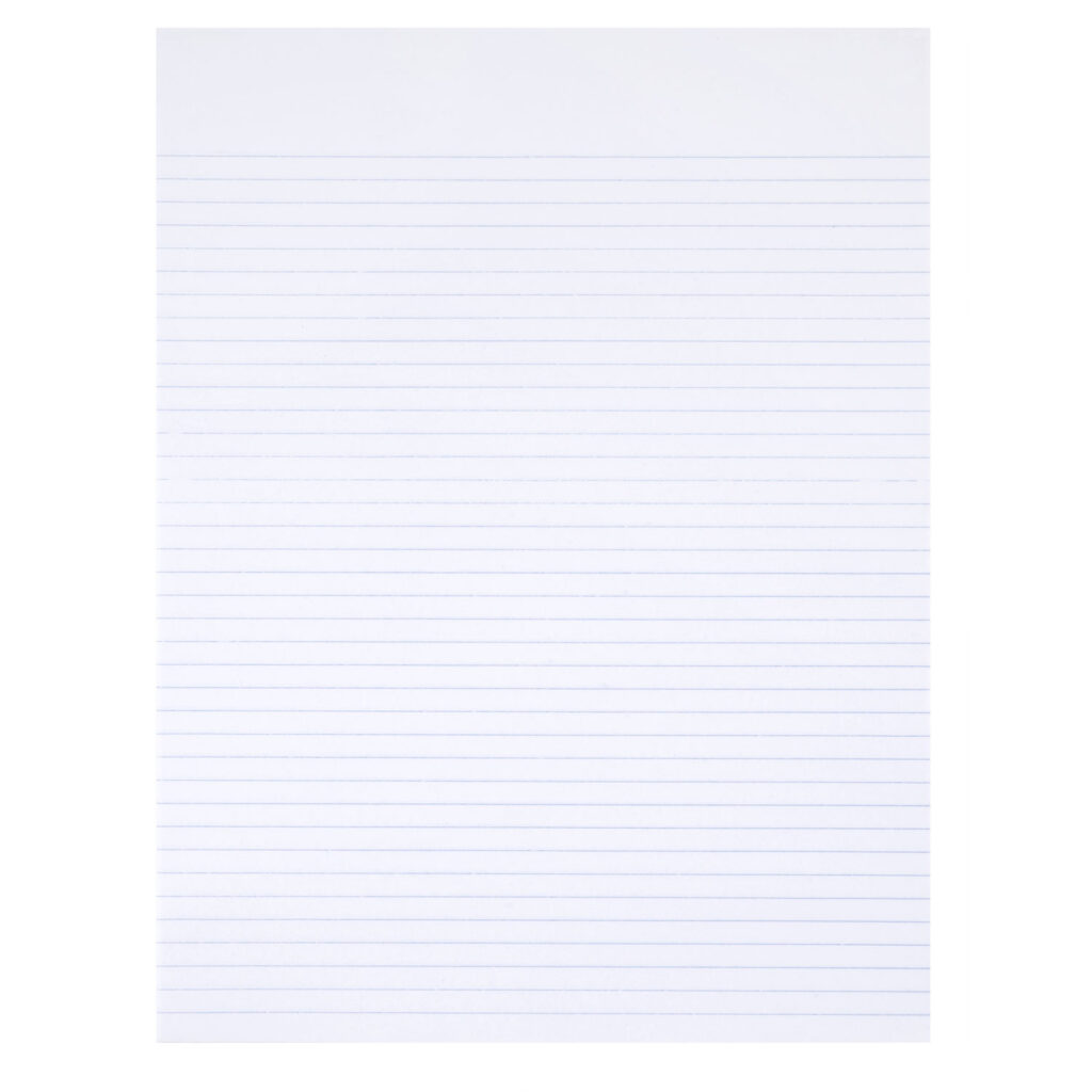 SKILCRAFT Writing Pad, Narrow Rule, 8.5 x 11, White, 100 Sheets, Dozen ...